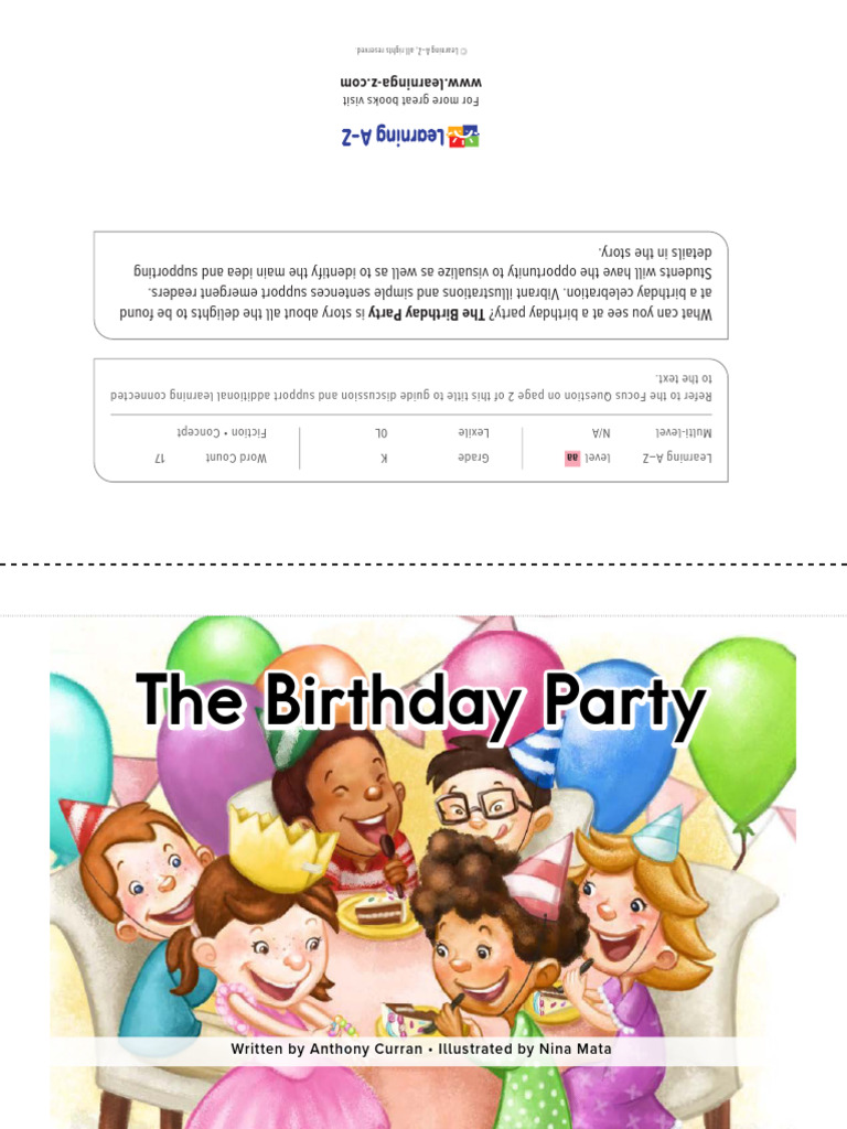 Birthday Fun for Young Readers | PDF