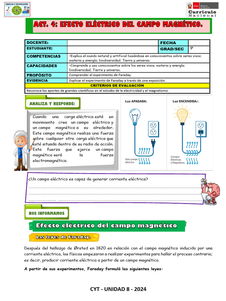 D-5º Act 4-Cyt-Und8 | PDF | Campo magnético | Imán
