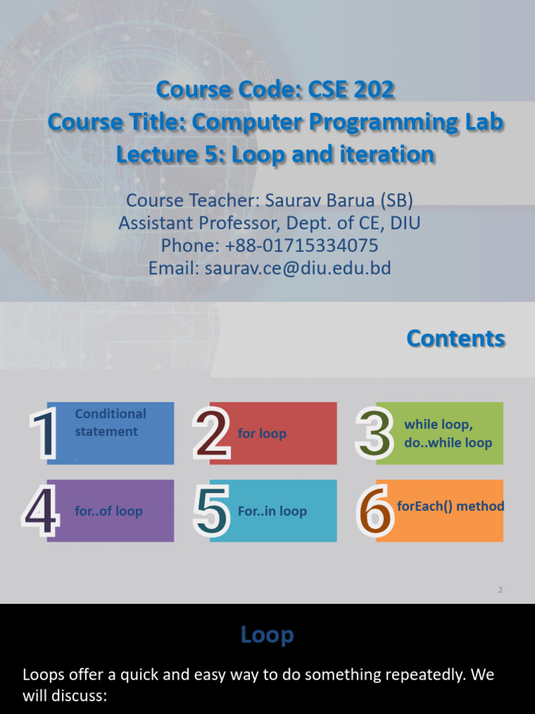 L5, Loop and Iteration, CSE 202, BN11 | PDF | Software Development | Software Engineering