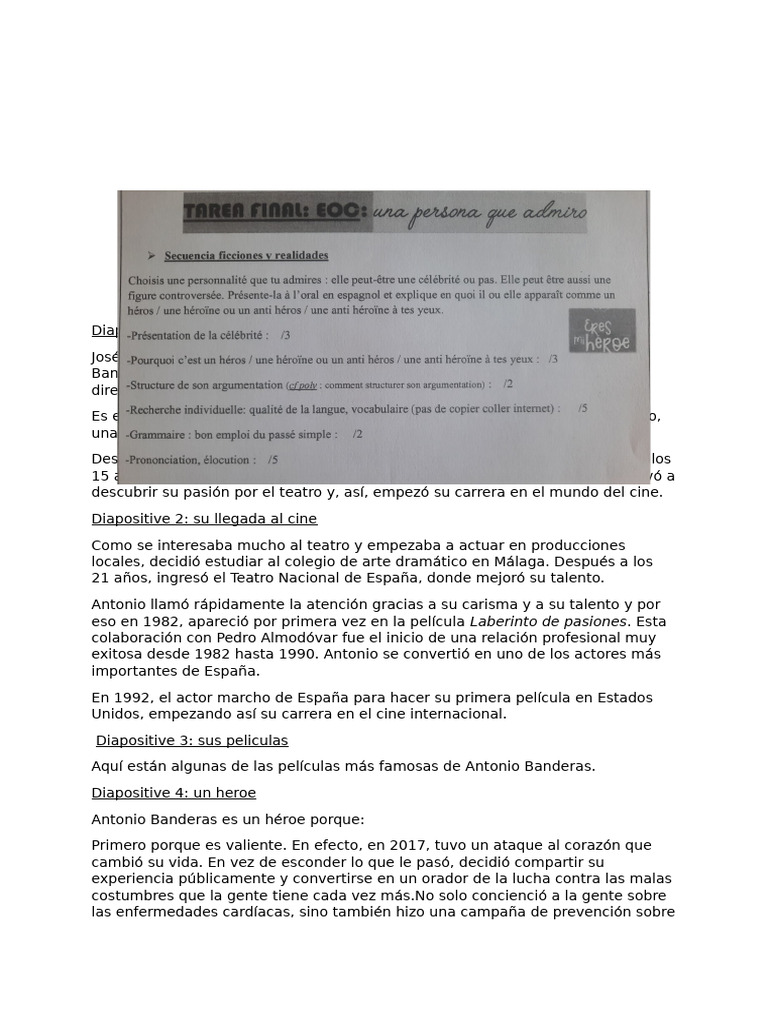 Exposé Espagnol Texte Presque Finit | PDF