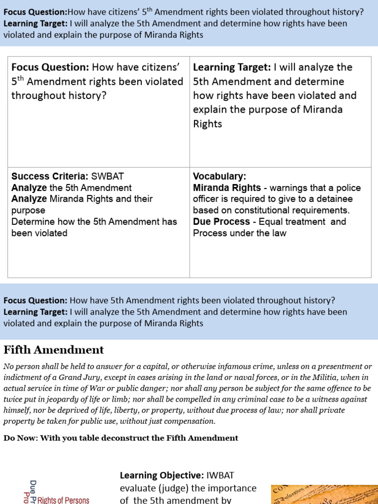 Miranda and CentralPark5 - PowerPoint | PDF | Fifth Amendment To The ...