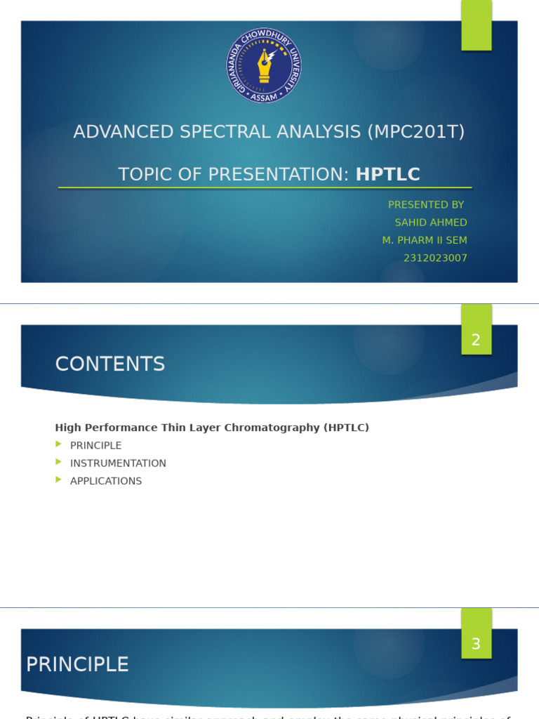 HPTLC | PDF | Thin Layer Chromatography | Chromatography