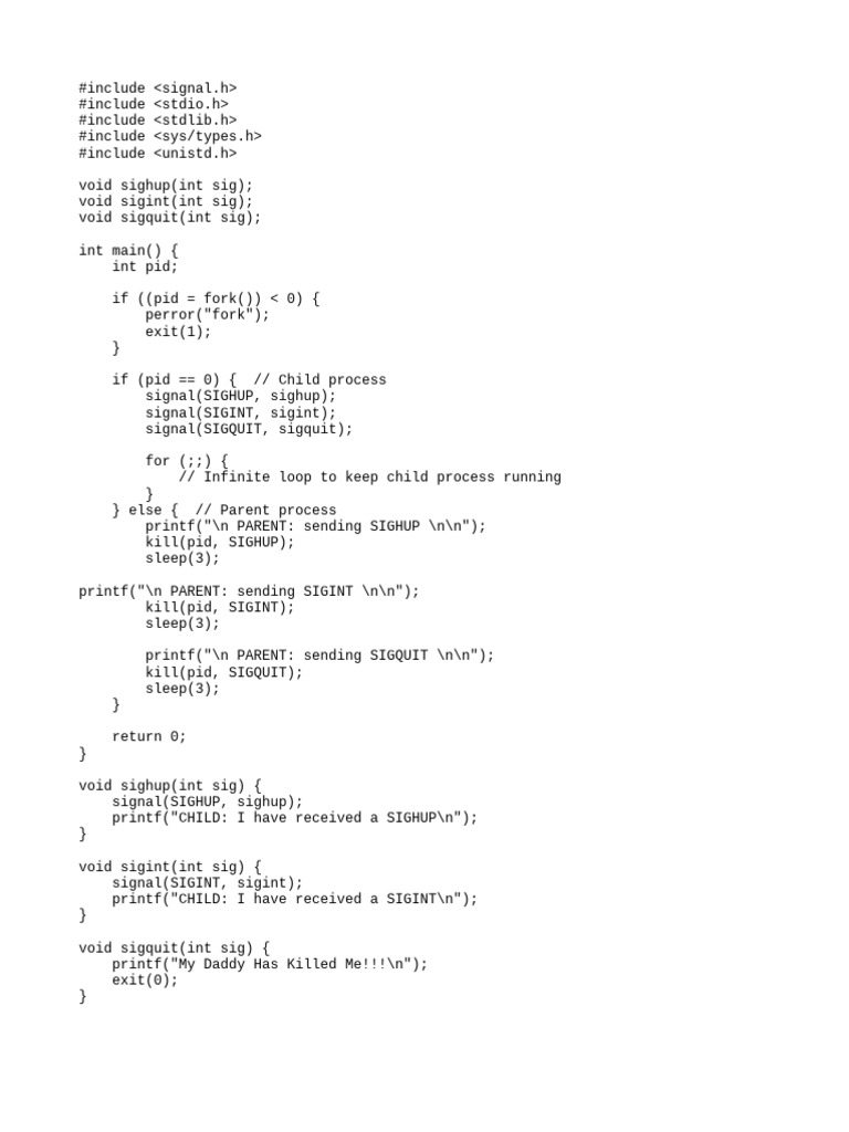 Conn BTW 2 Process Using Signals | PDF