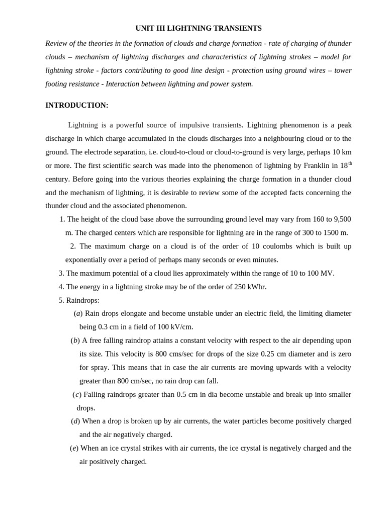 PST Unit Iii | PDF | Lightning | Insulator (Electricity)