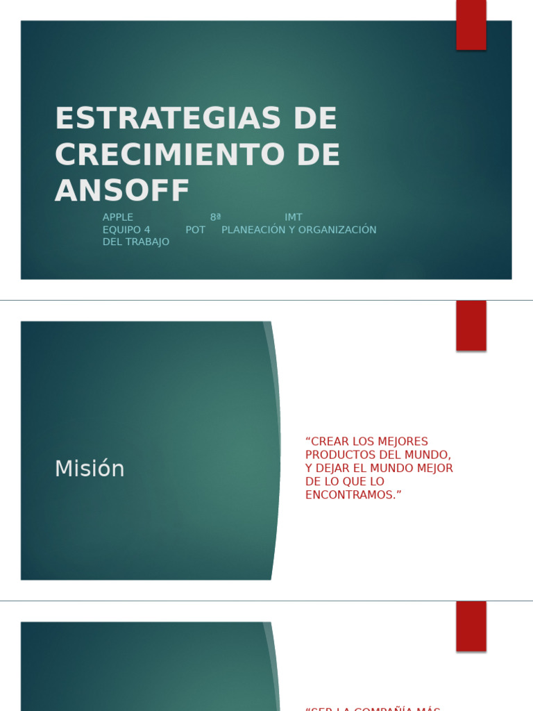 Estrategias de Crecimiento de Ansof | PDF | Apple Inc. | Hardware de la ...