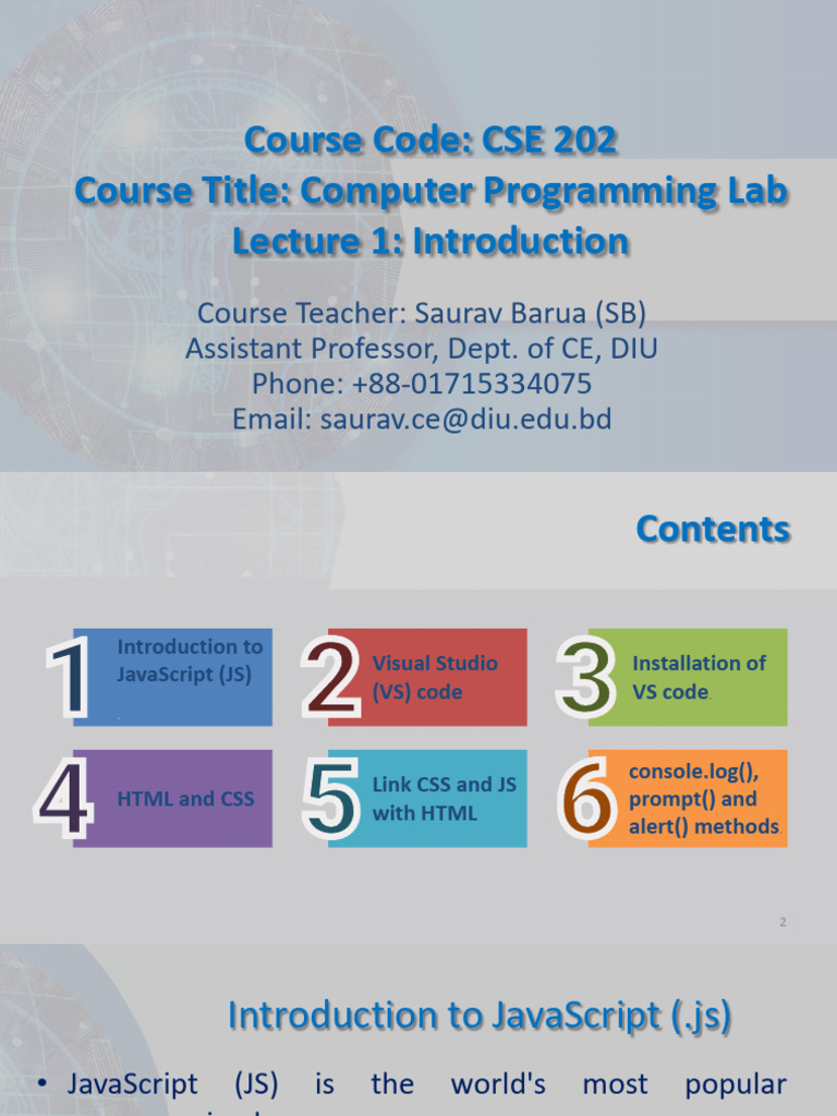 L1. Introduction, CSE 202, BN11 | PDF | Html | World Wide Web