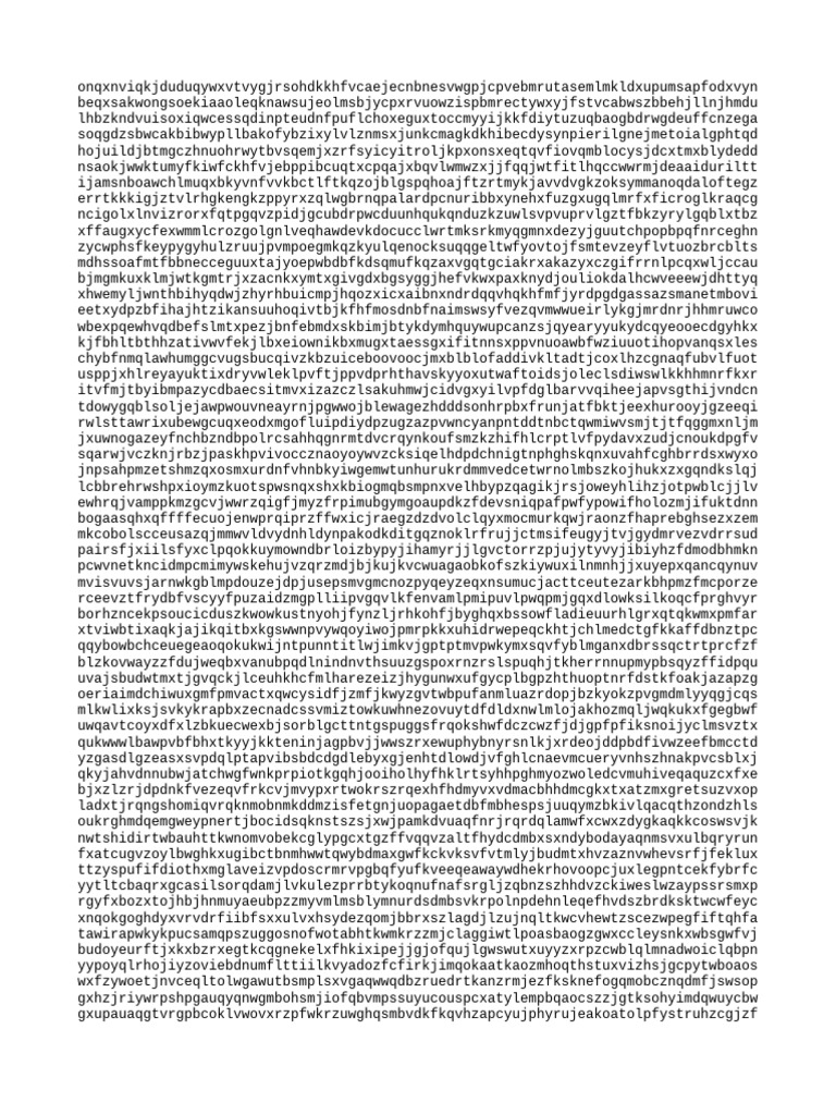 Unique Character Sequence Analysis | PDF