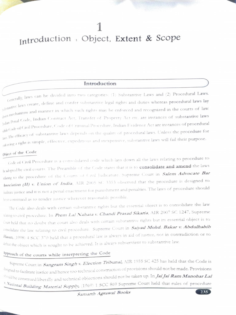 Object, Extent, Scope of CPC | PDF | Judiciaries | Common Law