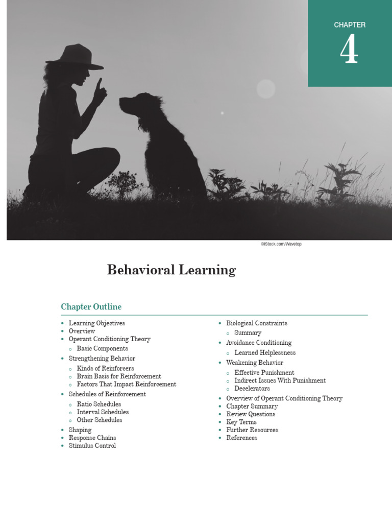 Learning and Memory - (Chapter 4 - Behavioral Learning) | PDF | Reinforcement | Learning