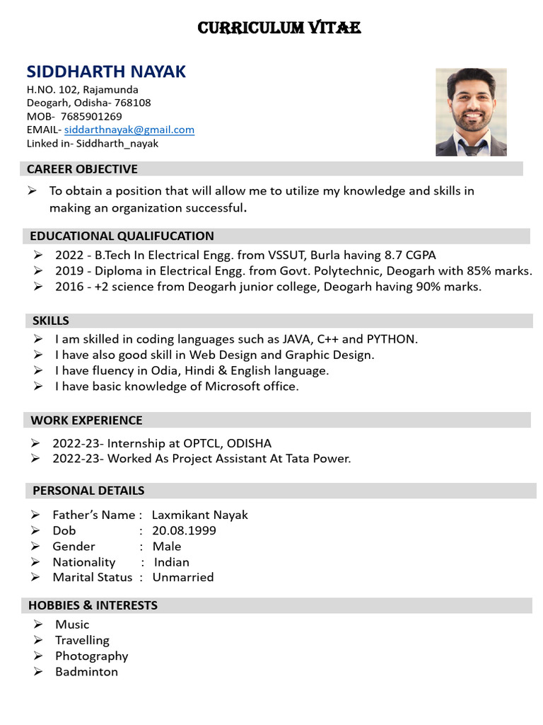 Resume Siddharth | PDF