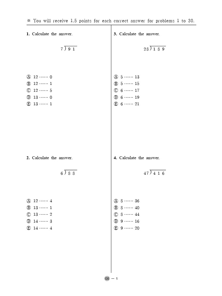 Calculate The Answer. Calculate The Answer | PDF | Mathematics