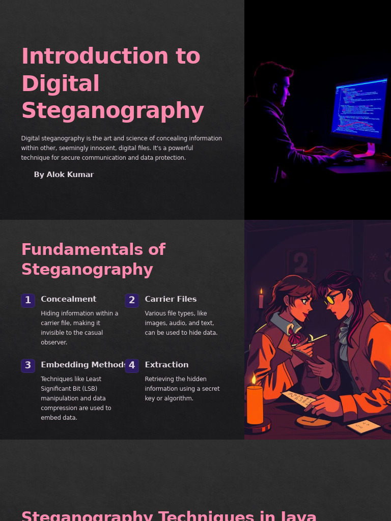 Digital Steganography Techniques Explained | PDF | Data Compression | Computer Data