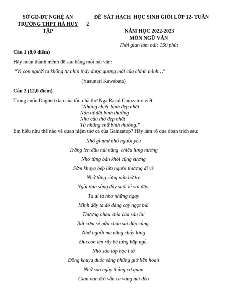 ĐỀ HSG TUẦN 2 HHT | PDF