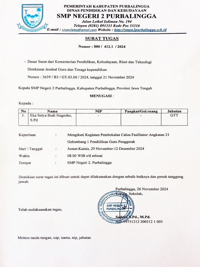 332 - Eka Setya Budi Nugroho - Jawatengah | PDF