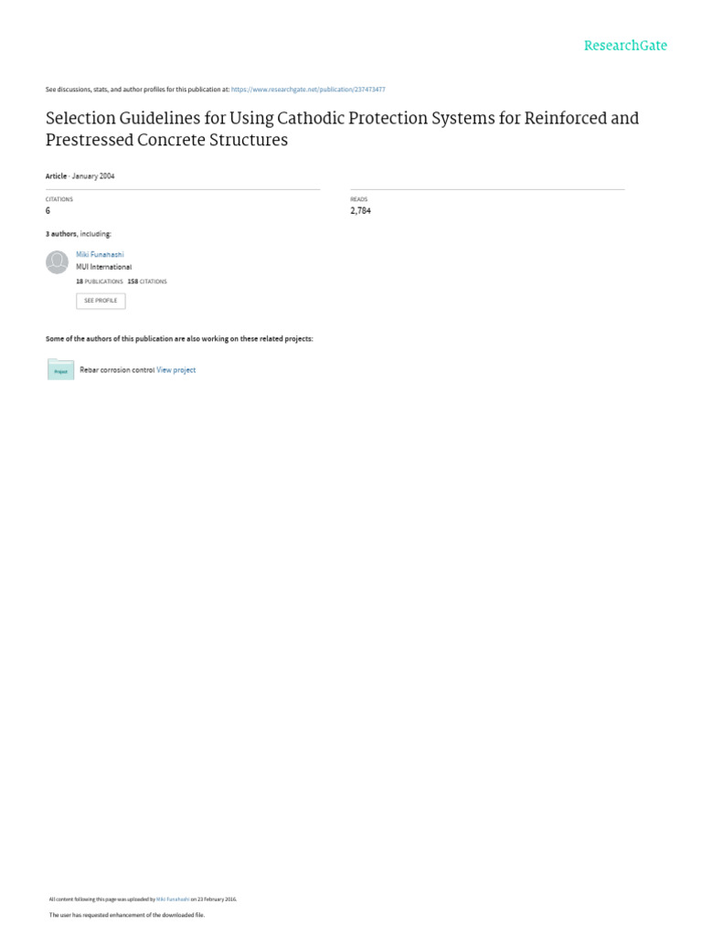 Selection Guidelines For Using Cathodic Protection | PDF | Anode | Corrosion