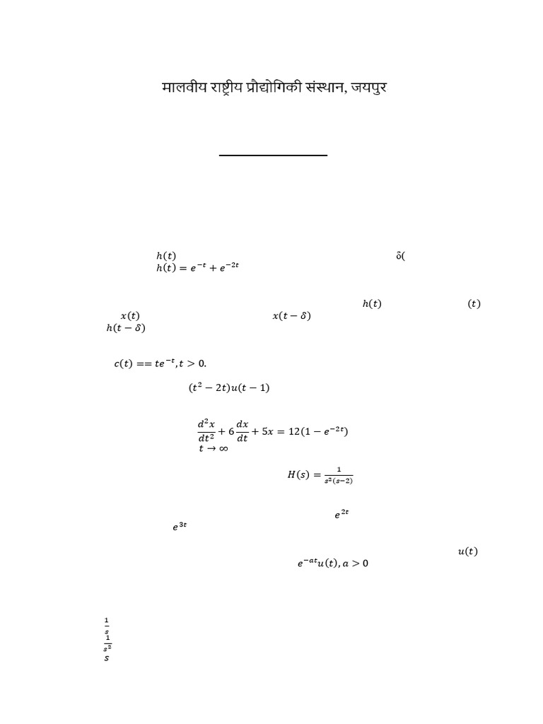 Laplace Transform Basics Assignment | PDF