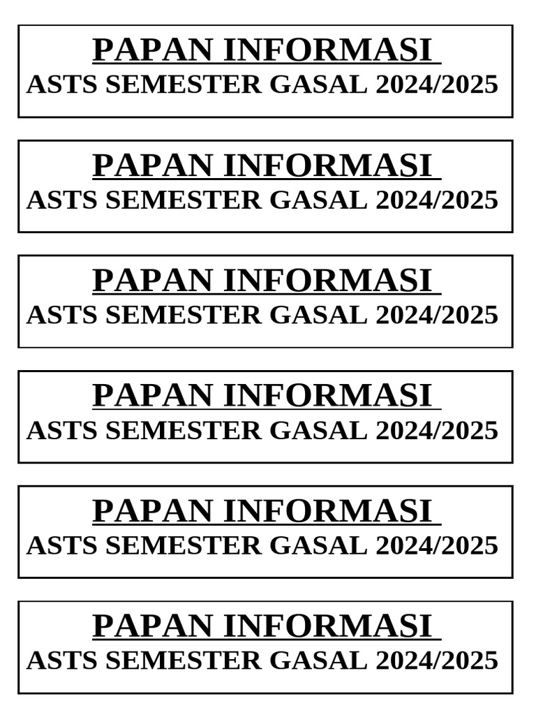 Papan Informasi | PDF