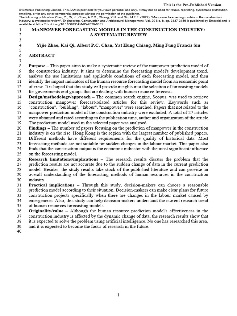 Manpower Forecasting Model | PDF | Time Series | Forecasting