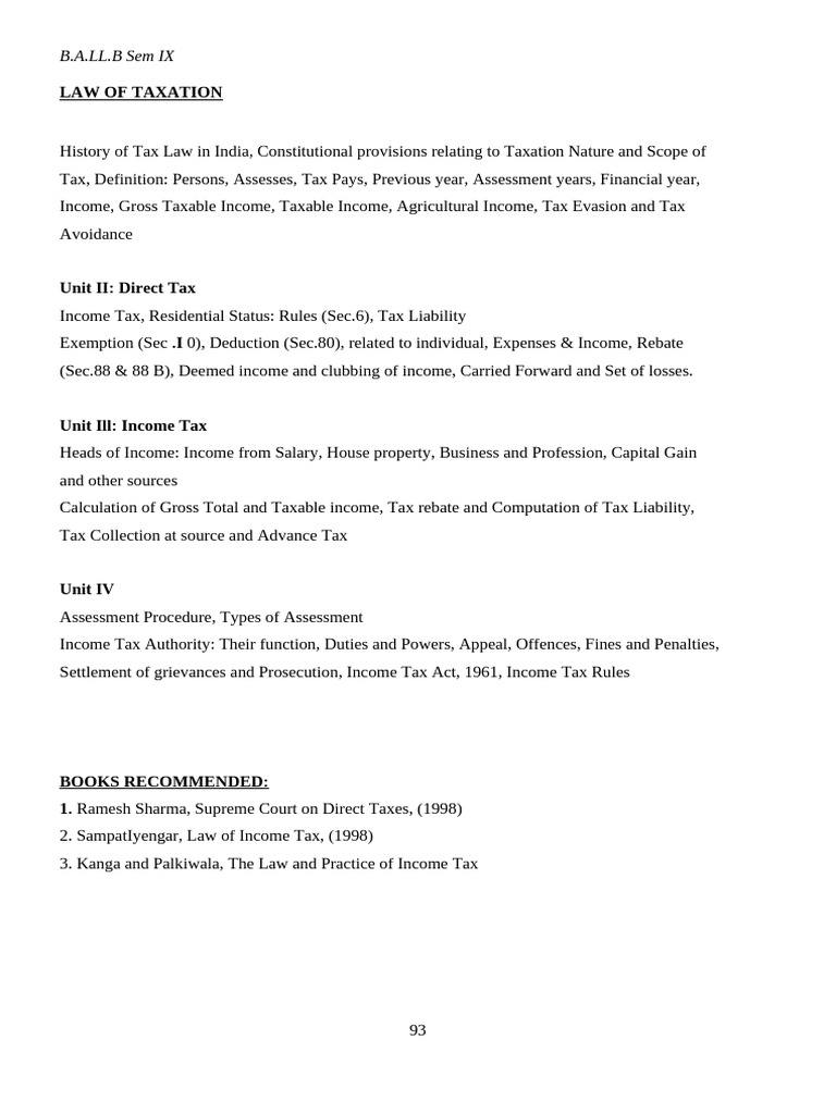 Sem Ix | PDF | Trademark | Taxes