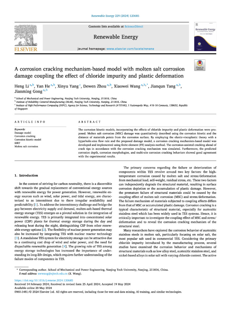 Molten Salt Corrosion | PDF