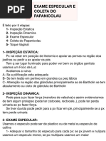 Checklist para Exame Especular Ginecológico | PDF