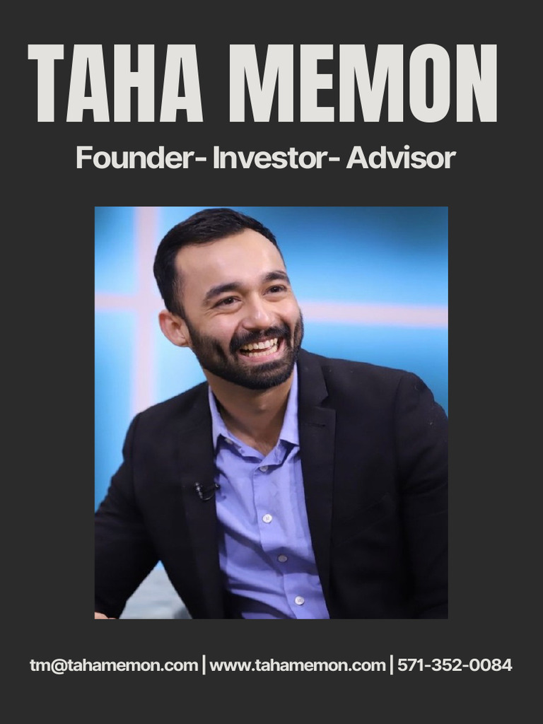 Taha Memon - Speaker Profile | PDF