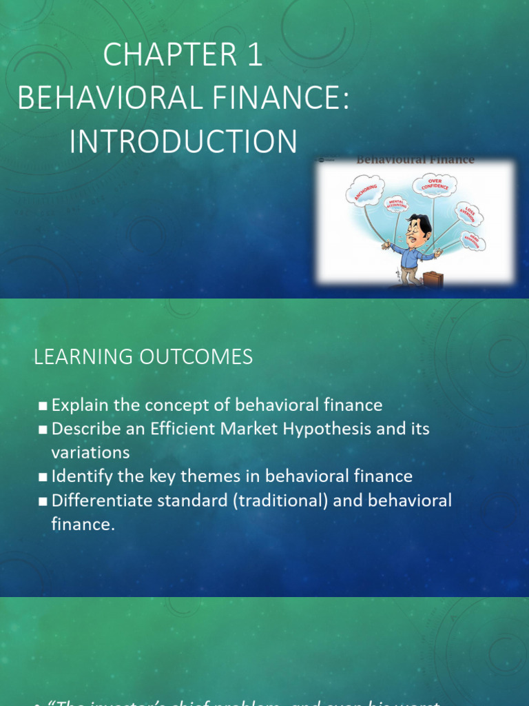Chapter 1 Behavioral Finance Intro | PDF | Efficient Market Hypothesis ...