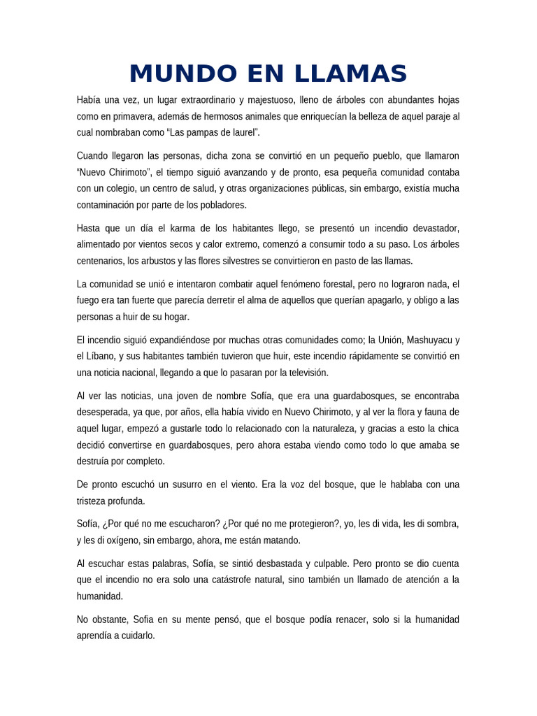 SEBASTIAN-BOSQUE EN LLAMAS | PDF | Incendios