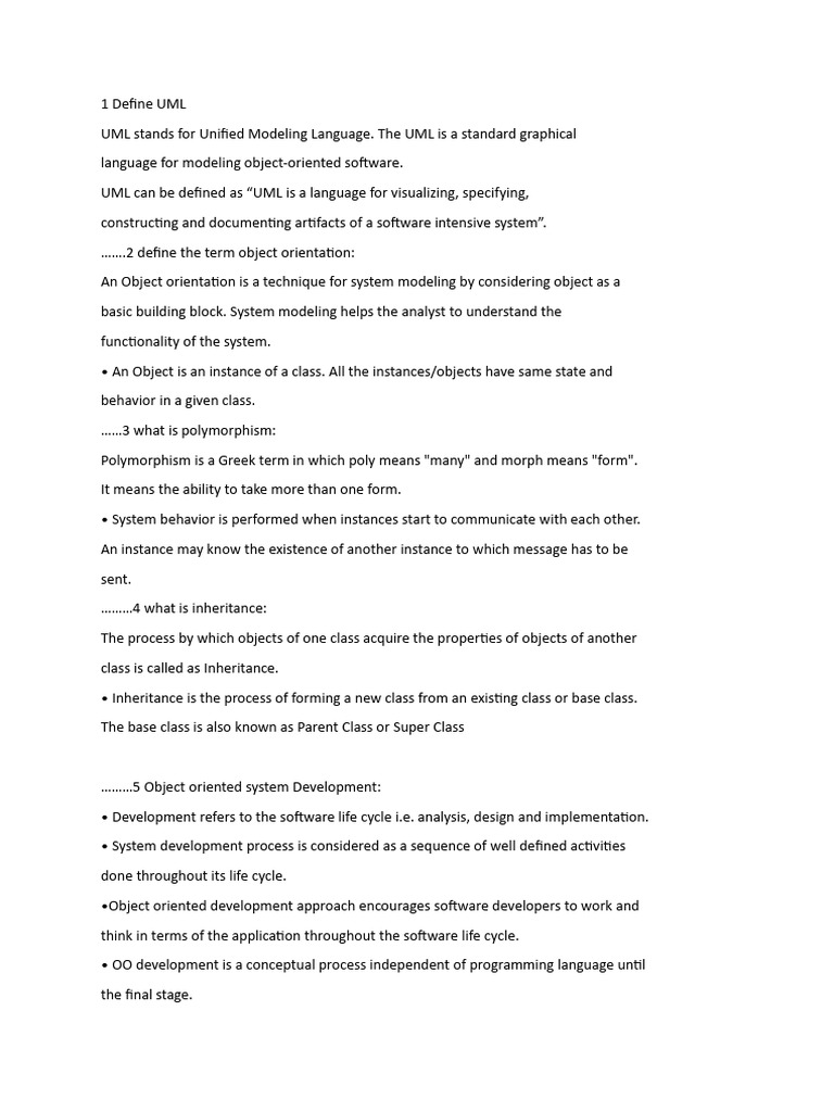 Oose Paper Pdf Class Computer Programming Unified Modeling Language