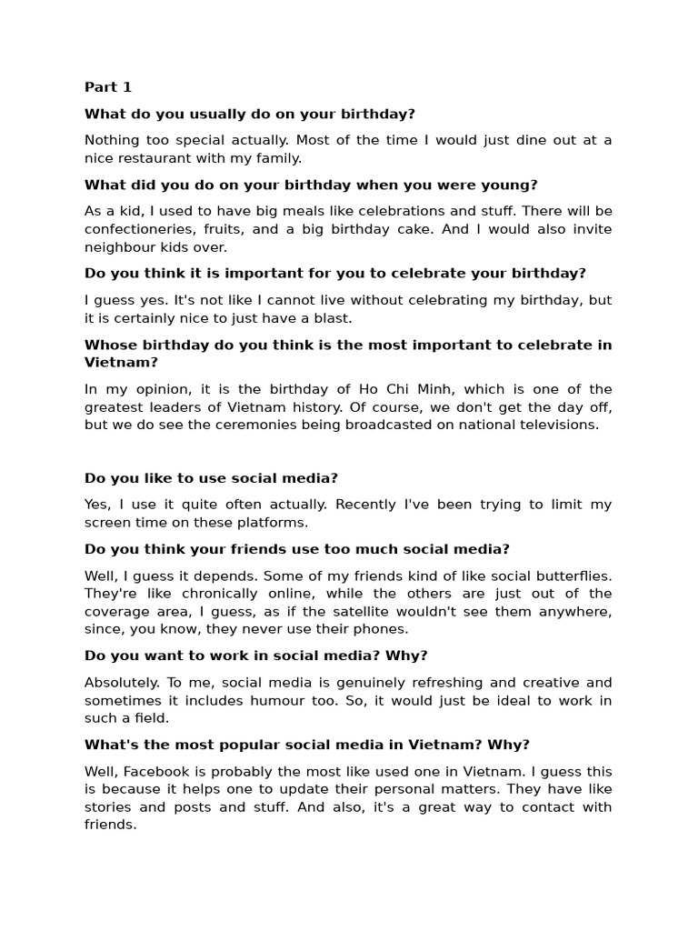 Speaking Transcript Lesson 5 | PDF | Camera