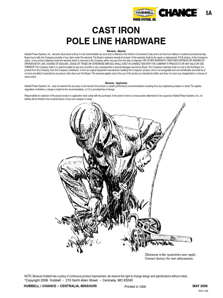Cast Iron Pole Line Hardware (05A - Castiron) | PDF | Screw