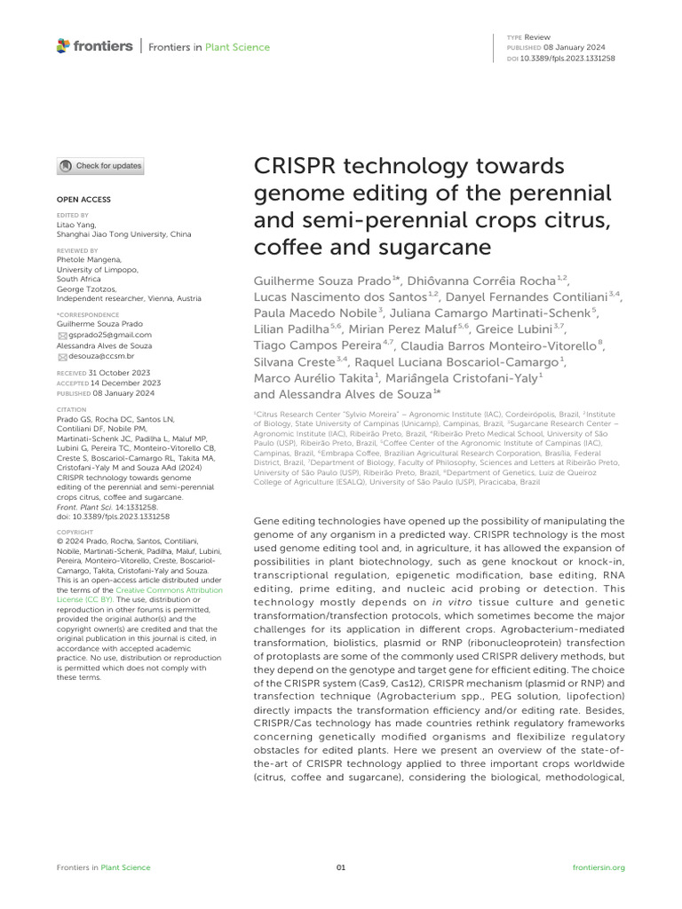 CRISPR Technology Towards | PDF | Crispr | Transformation (Genetics)