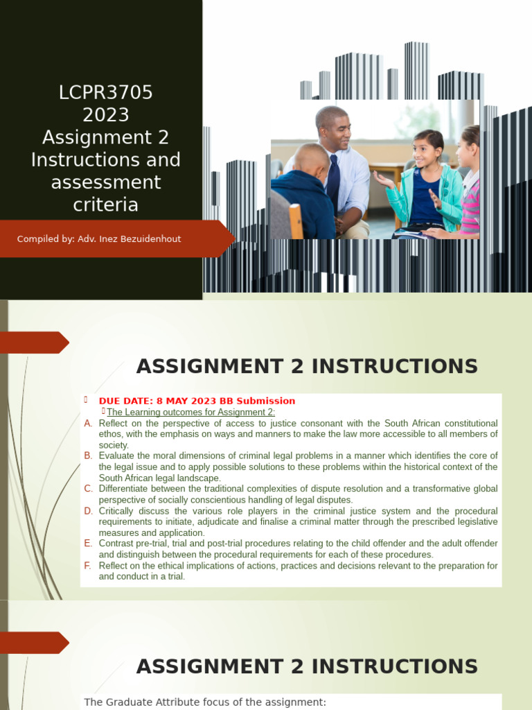LCPR3705 2023 Assignment 2 Instructions and Assessment Criteria | PDF | Justice | Crime & Violence
