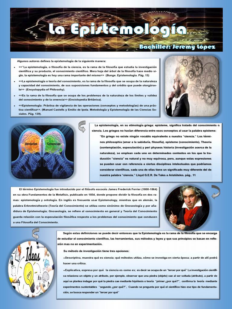 Infografia Epistemologia | PDF | Epistemología | Conocimiento