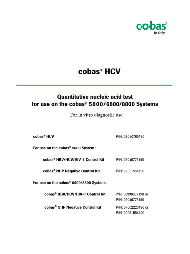 HCV Roche 5800 PCR | PDF | Hepatitis C | Polymerase Chain Reaction