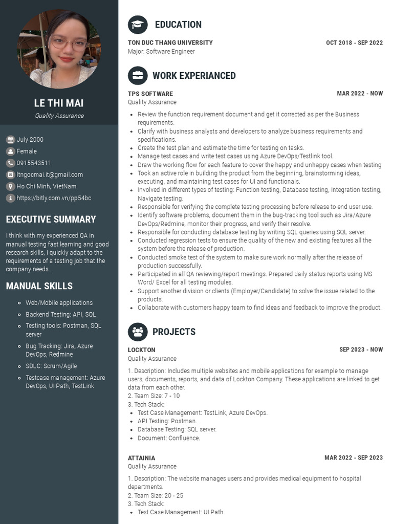 LeThiMai QA | PDF | Mobile App | Databases