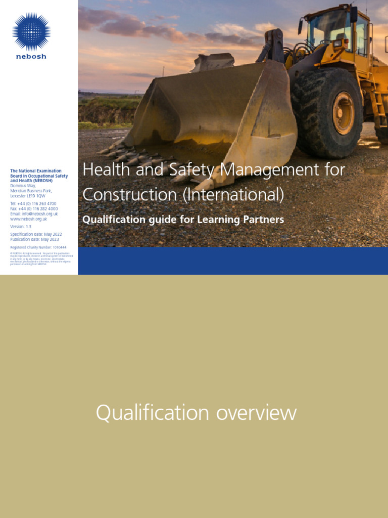 NEBOSH Health & Safety for Construction Guide | PDF | Occupational ...