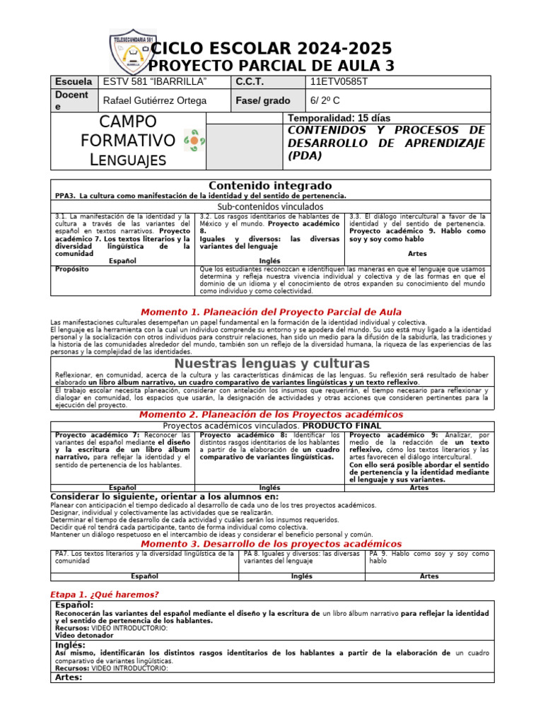 Lenguajes PPA3 | PDF | Lengua española | Lingüística