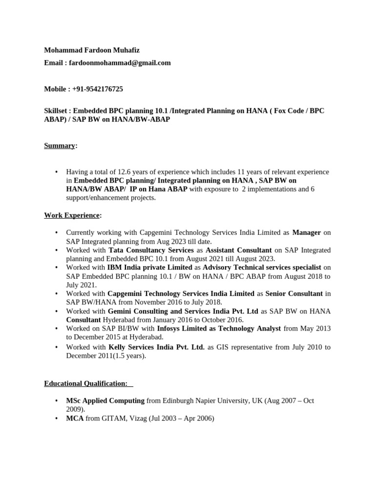 SAP Embedded BPC and BW On HANA | PDF | Sap Se | Computing