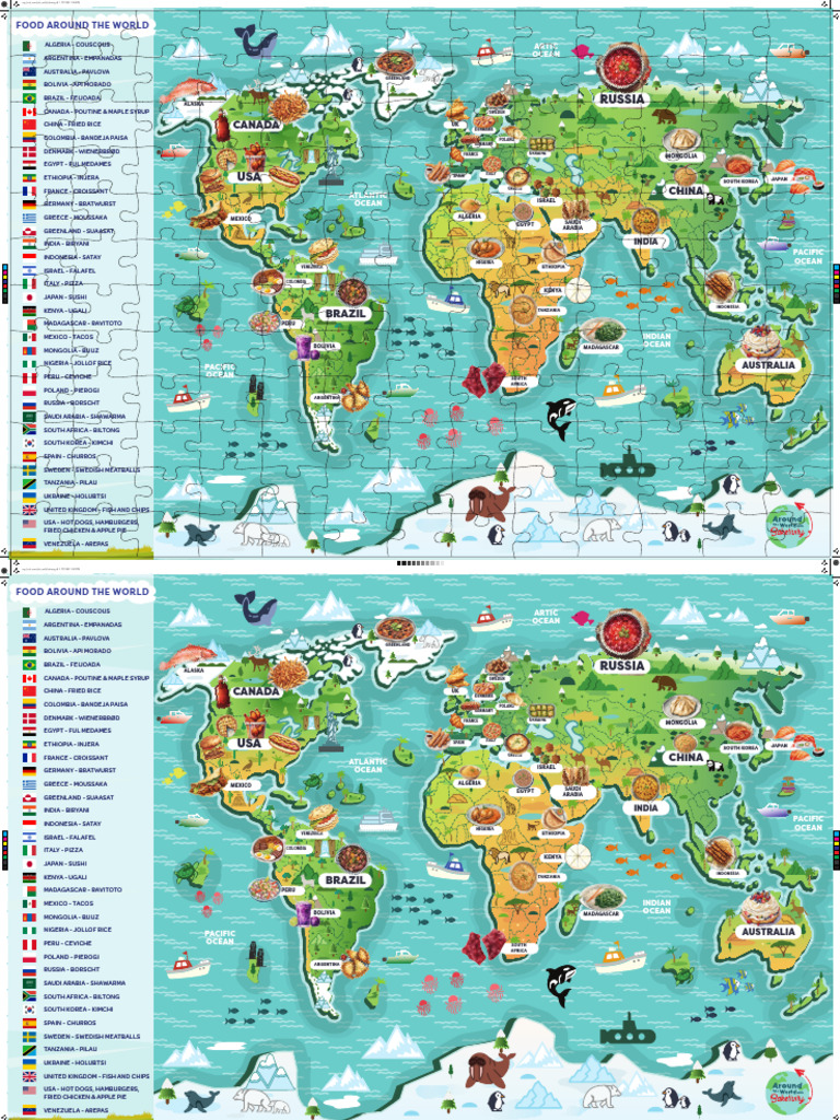 Map Food Around The World Baketivity | PDF | Food And Drink Preparation ...