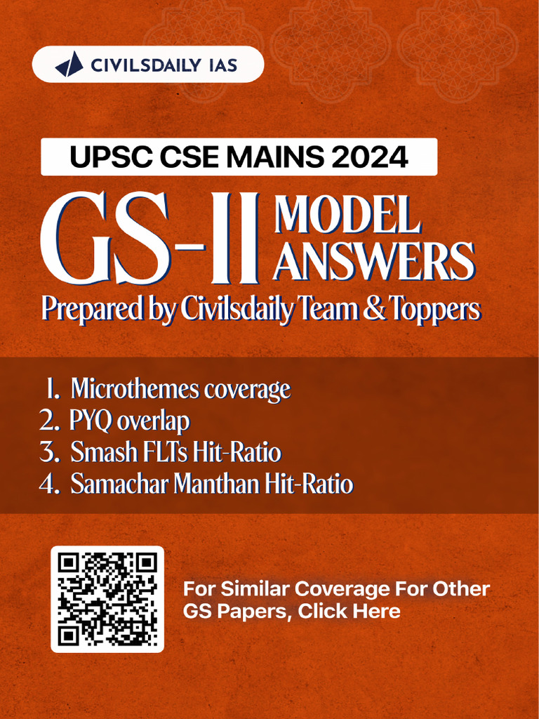 GS2 UPSC2024Mains Model Answers | PDF | Arbitration | Alternative Dispute Resolution