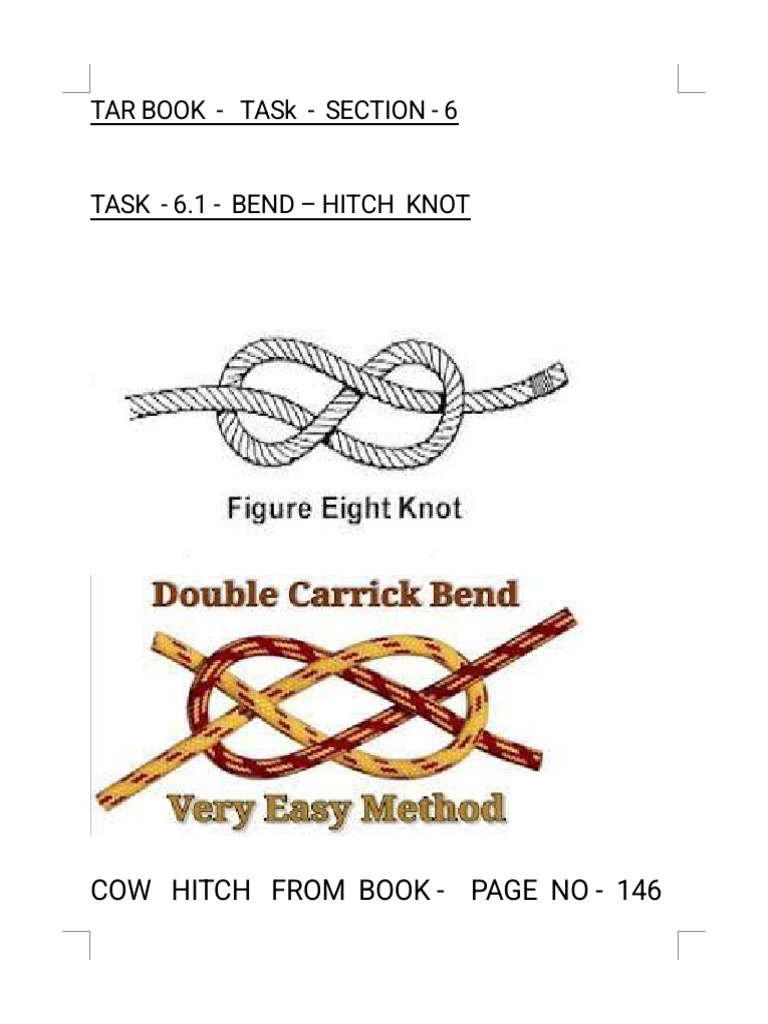Knot Tying Techniques and Tasks Guide | PDF