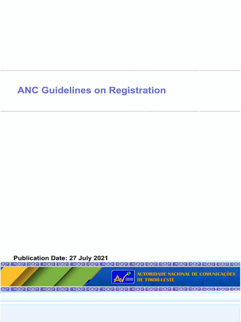 ANC Guidelines On Registration | PDF | Computer Network | Mergers And ...