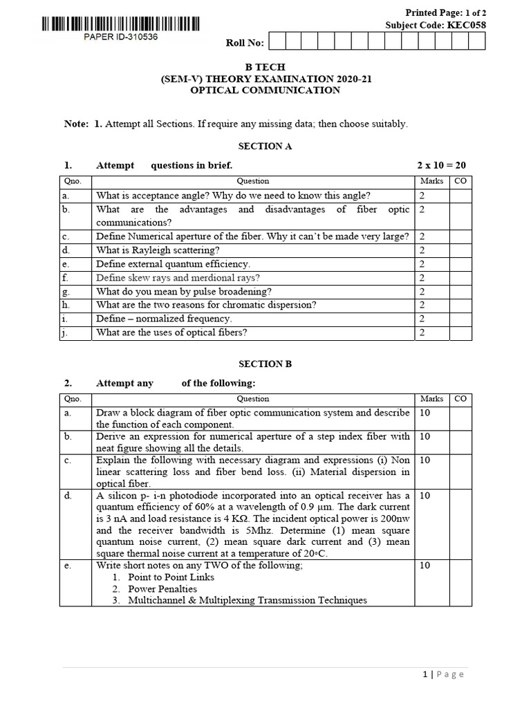 2019 Ty | PDF | Optical Fiber | Optics