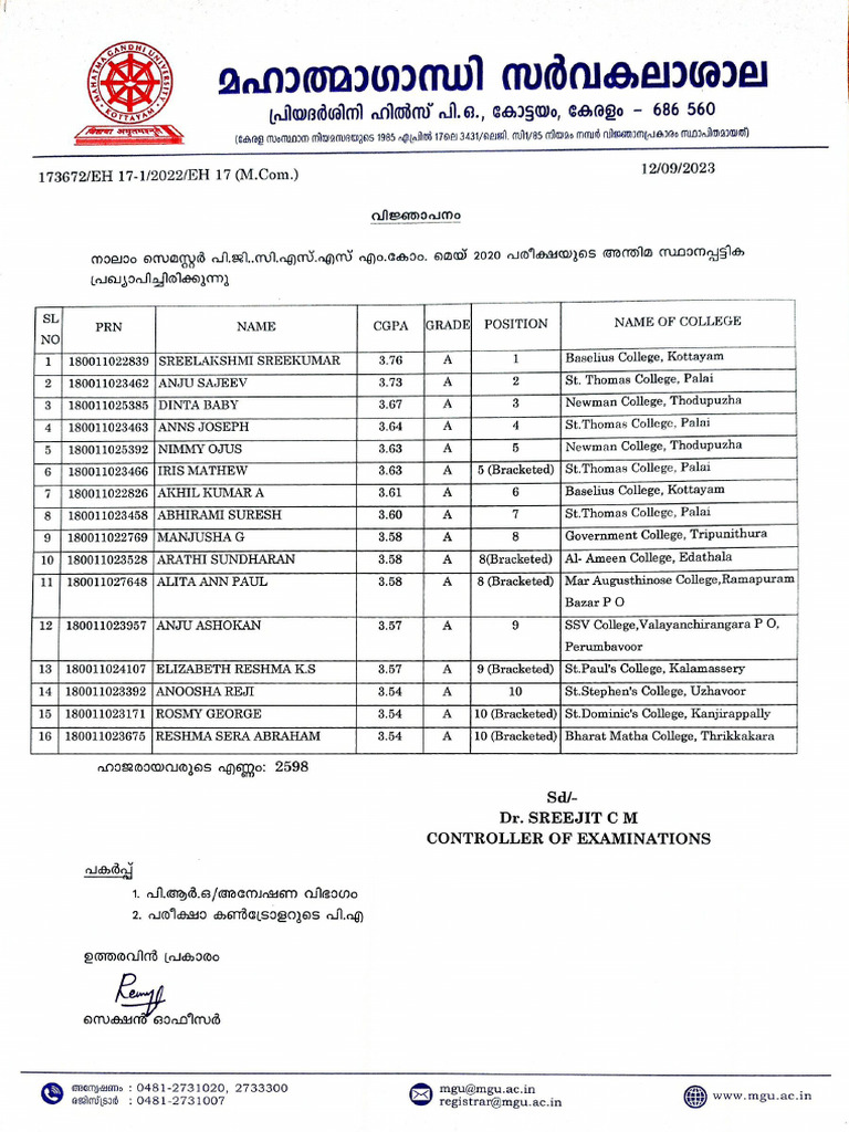 Final Position List 2018 Admission | PDF