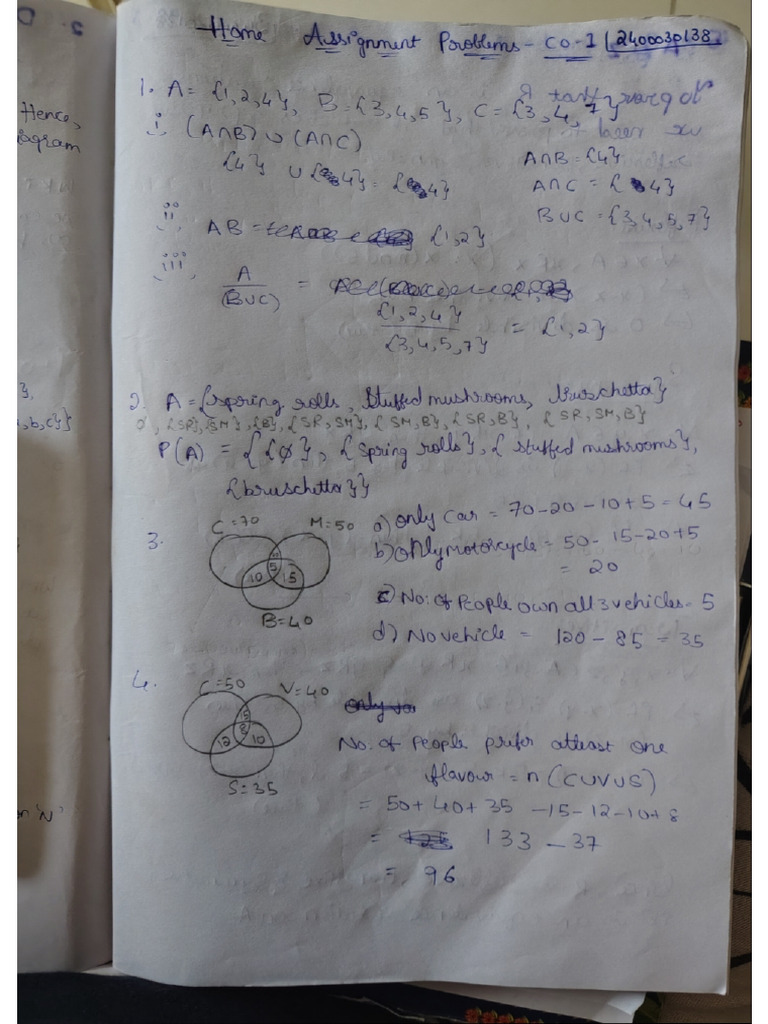 DM HA-1 and Tutorial-1,2,3 | PDF