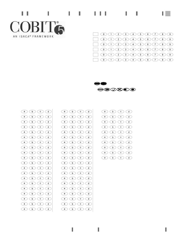 COBIT 5 Foundation-Sample Paper 5002-Answer Sheet | PDF
