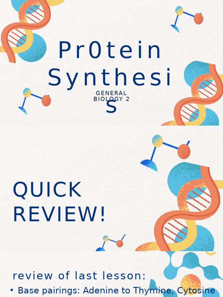 12 GB - Protein Synthesis | PDF | Messenger Rna | Rna