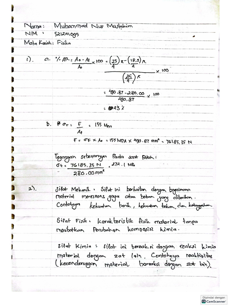 Tugas Fisika11 - Muhammad Nur Mustakim | PDF