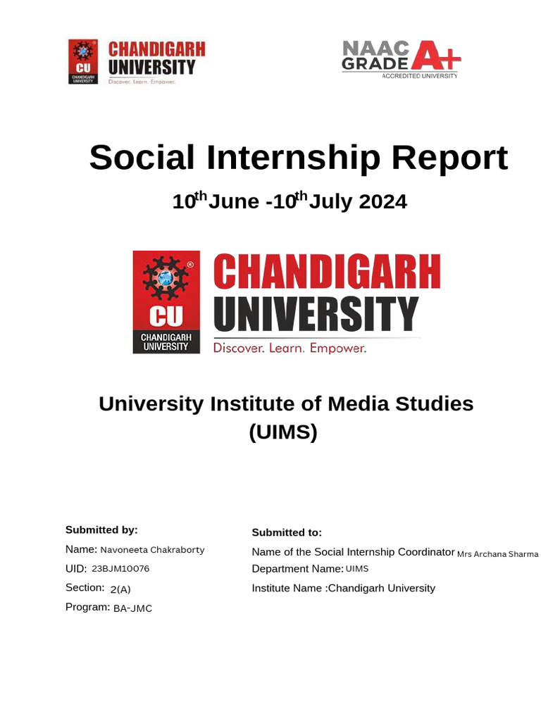 Field Sample Report - Social Internship - V1 - 17th May 2024 PDF | PDF ...